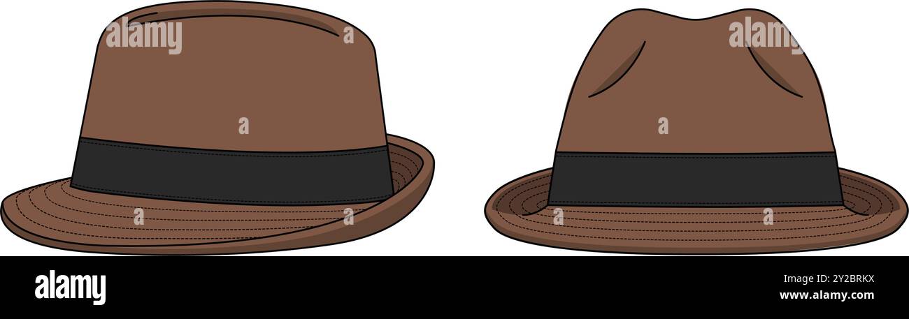 Fedora hat vector template illustration Stock Vector Image & Art - Alamy