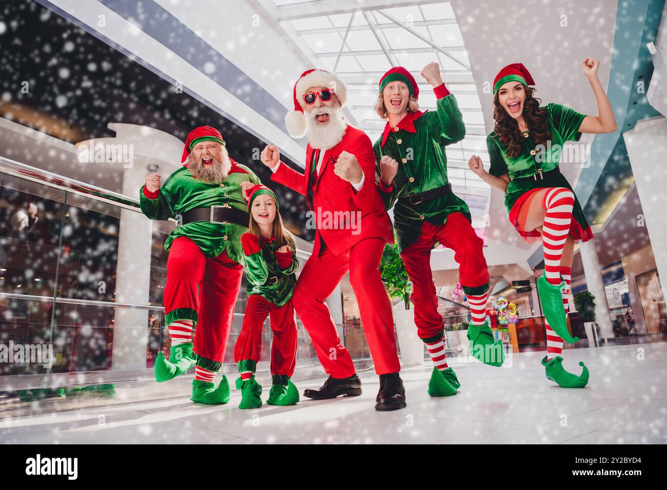 Photo of crazy customers receive special limited proposition wear santa ...