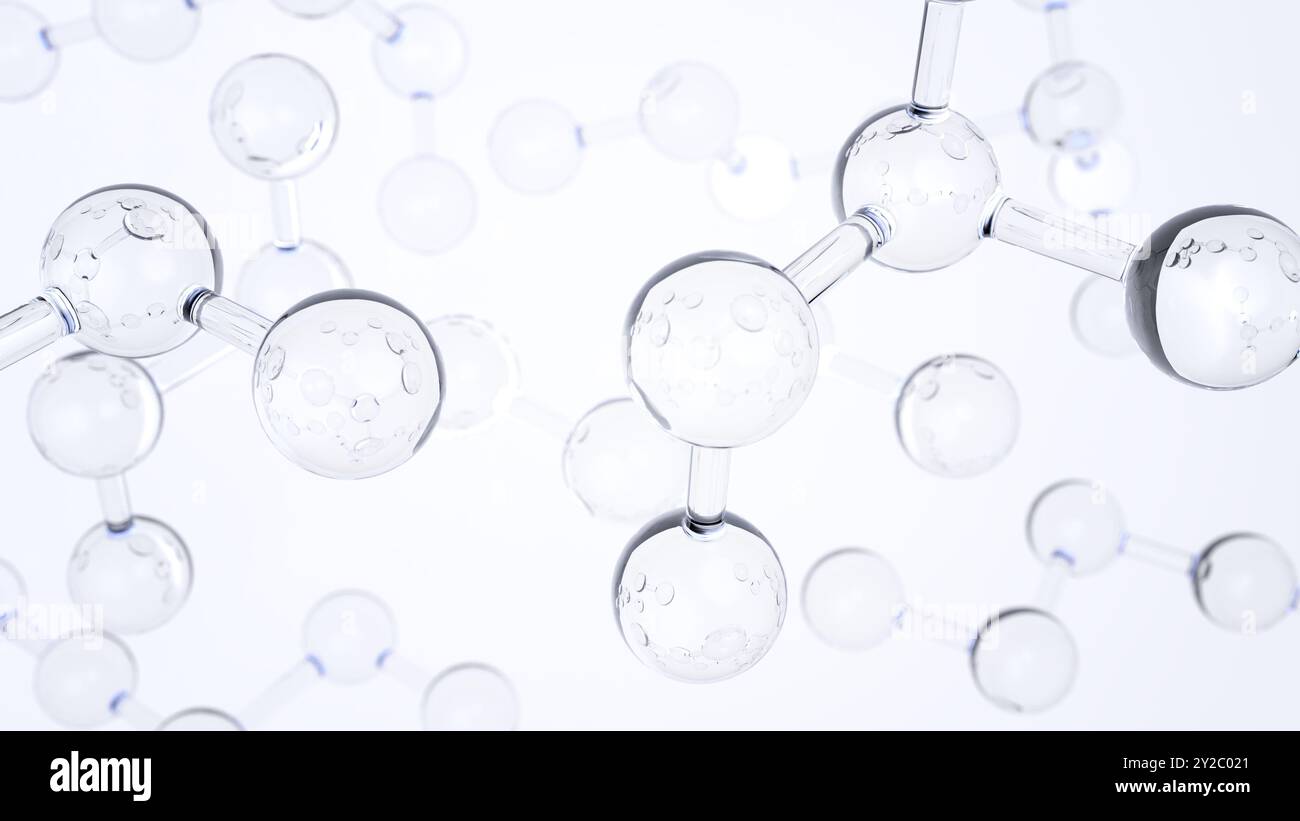 Molecules. Molecular Structure. Scientific background. 3d illustration ...