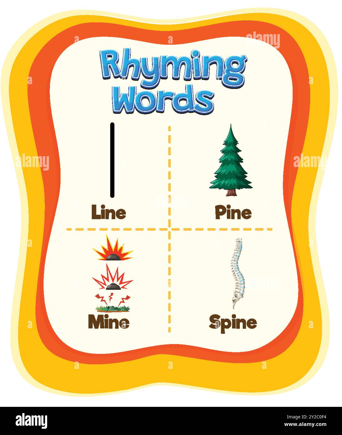 Illustration of words that rhyme together Stock Vector Image & Art - Alamy
