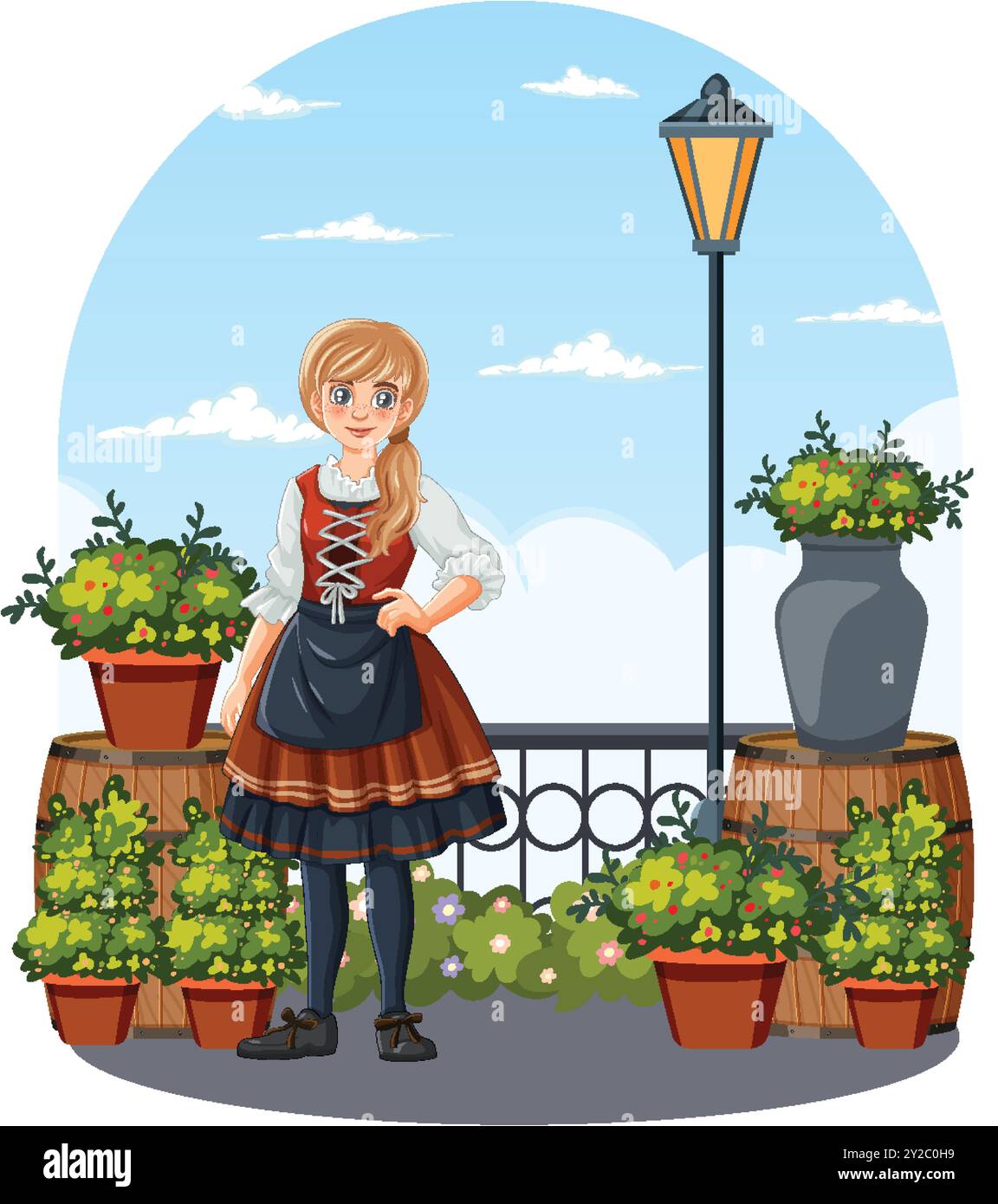 Heritage lamp post Stock Vector Images - Alamy