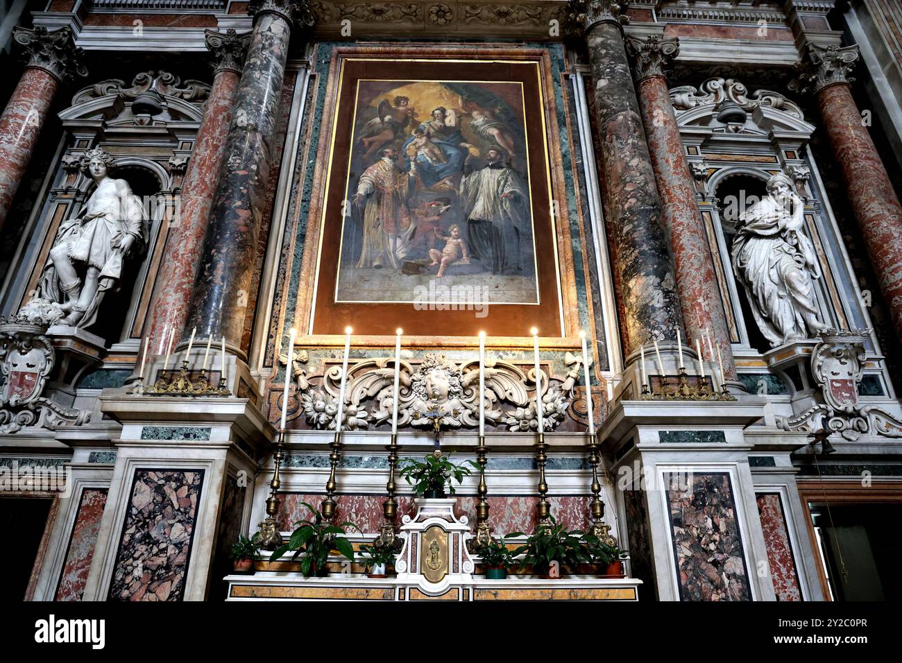 Chapel in Gesu Nuovo Church (New Jesus Church) in Naples Italy Stock ...