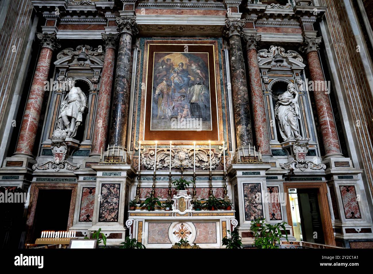 Chapel in Gesu Nuovo Church (New Jesus Church) in Naples Italy Stock ...