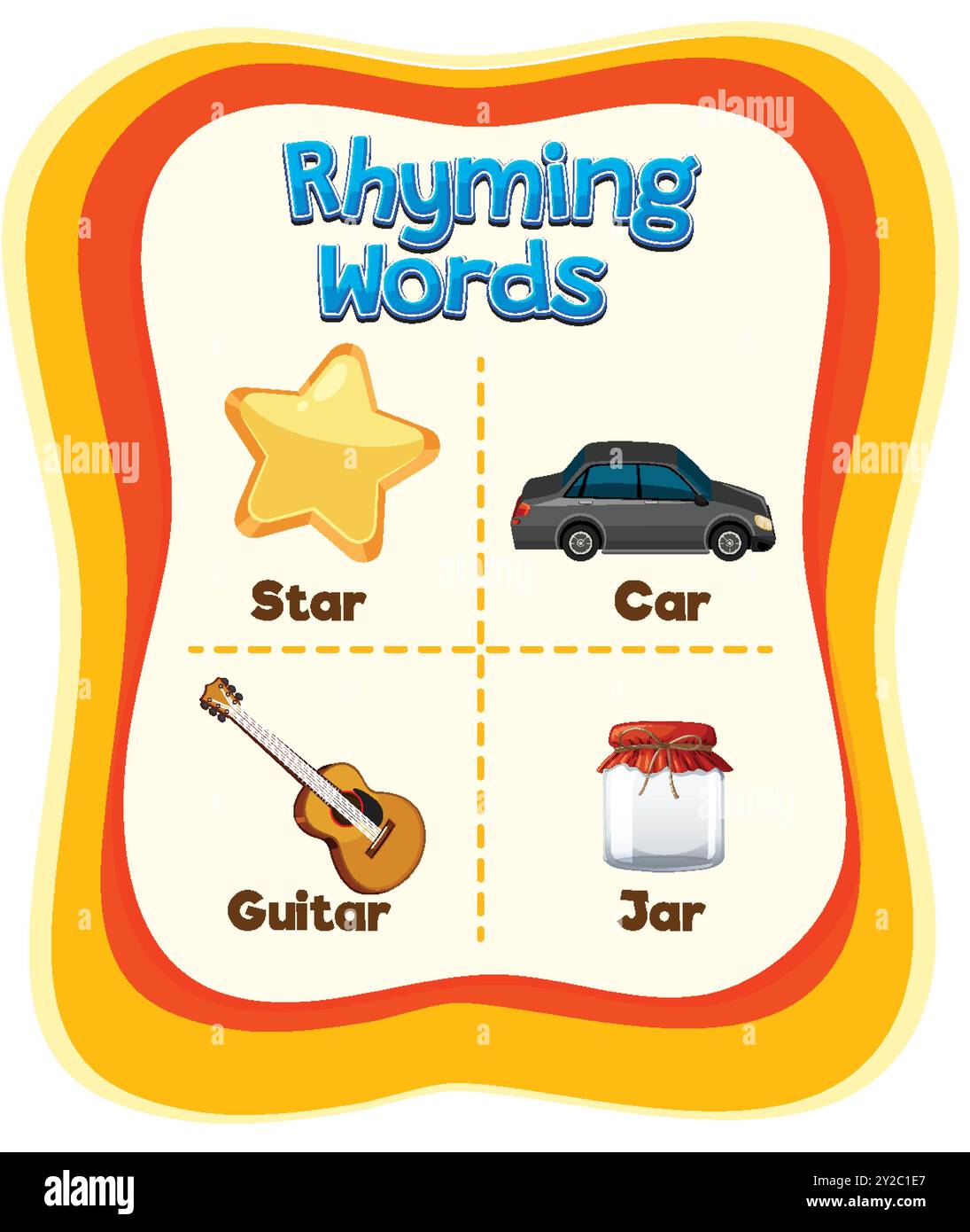 Illustration of rhyming words with images Stock Vector Image & Art - Alamy