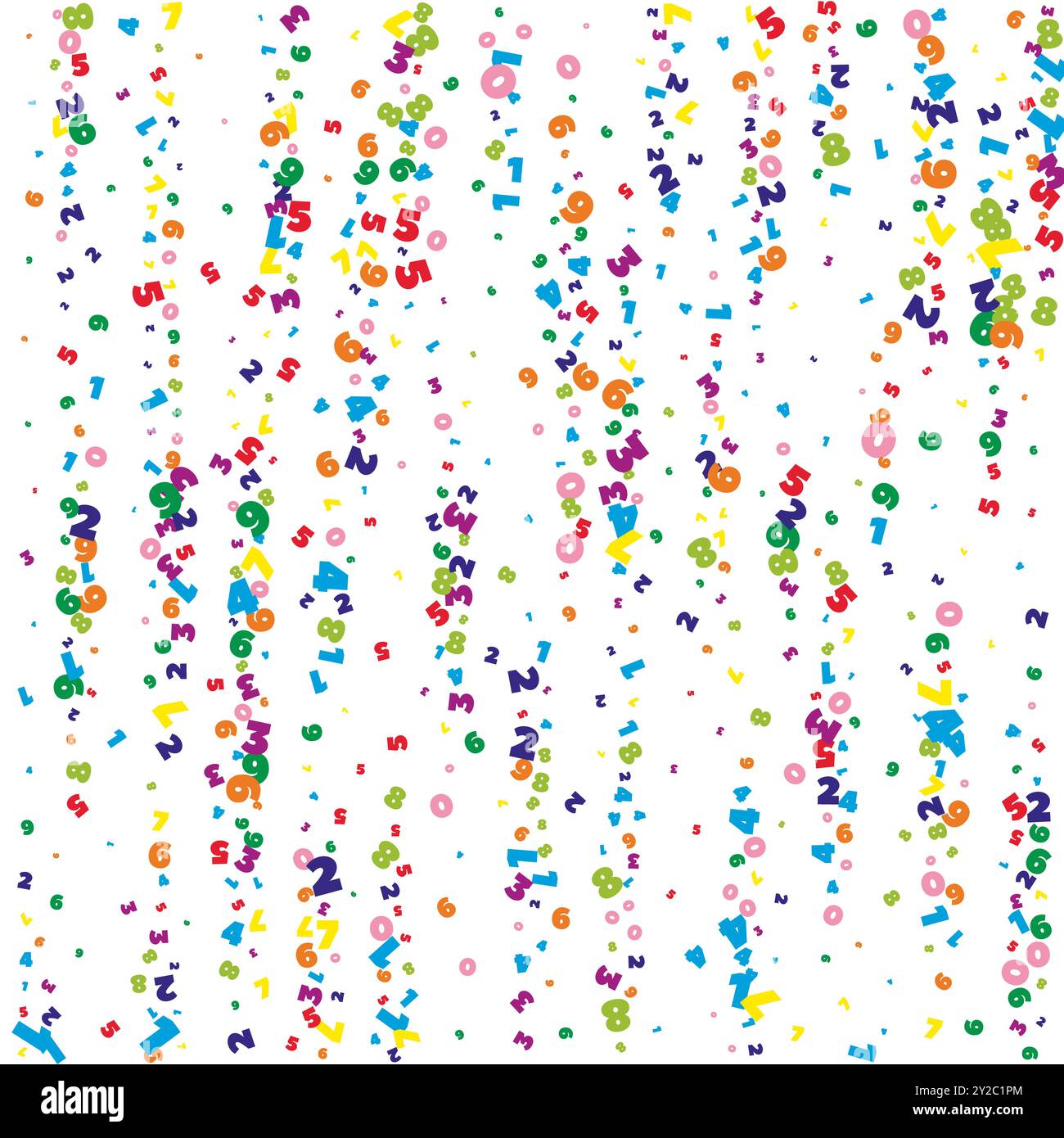 Concept of school background. Colorful childish falling letters of ...