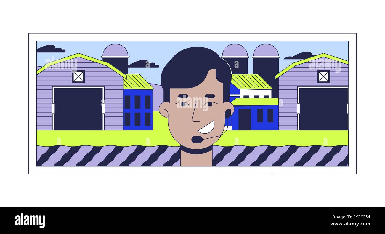 News reporter broadcasting outdoors cartoon flat illustration Stock ...