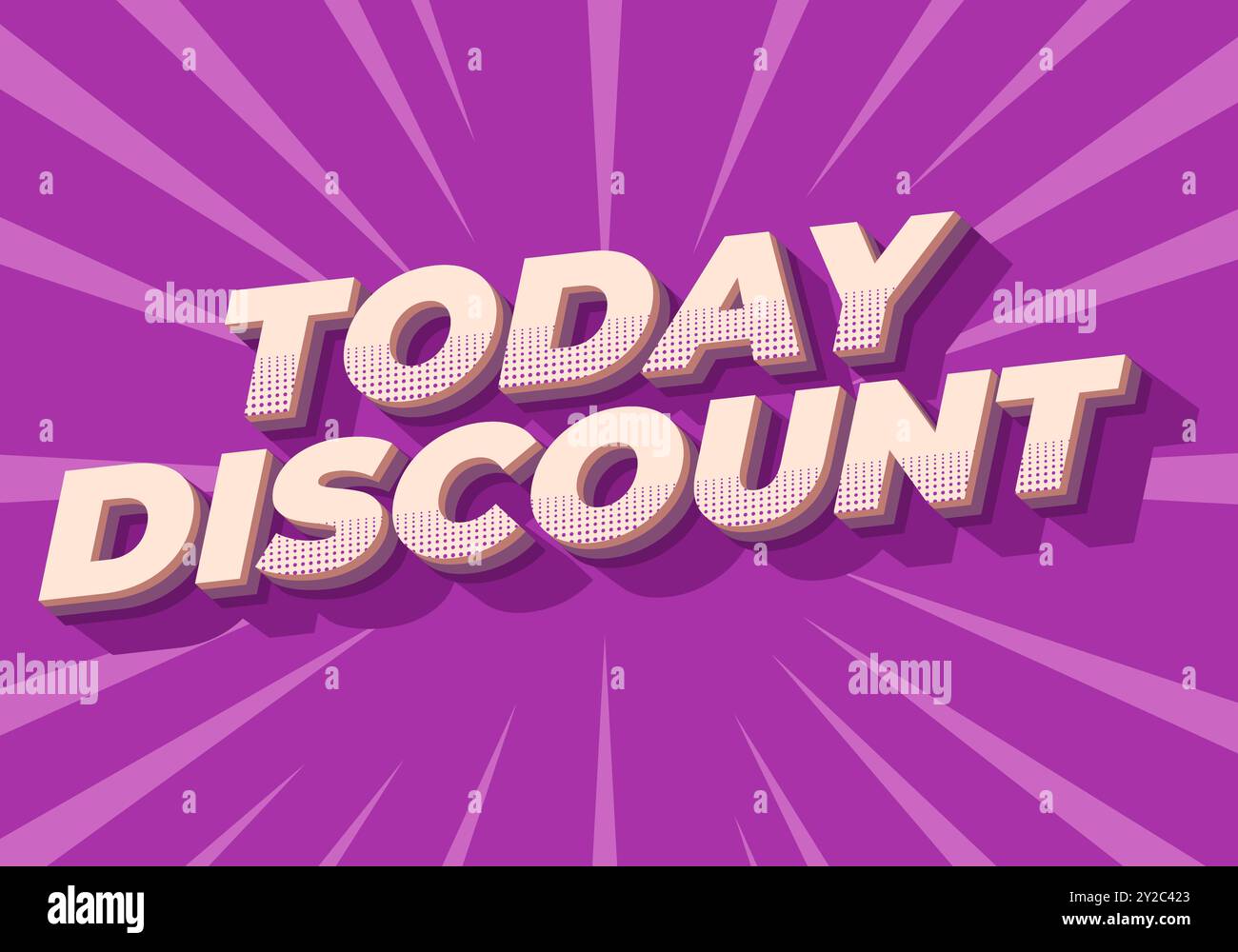 Today discount. Text effect design in 3D style with modern colors Stock ...