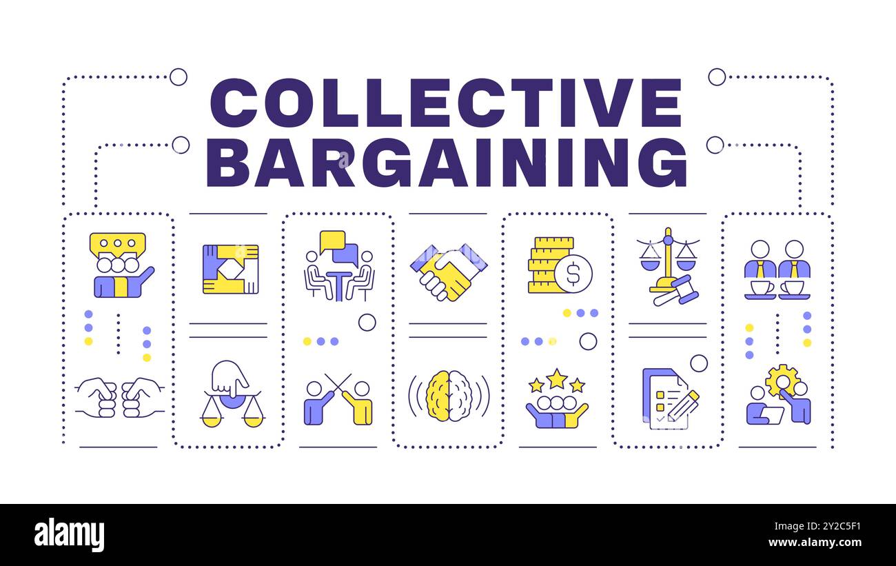 Collective bargaining word cloud Stock Vector Images - Alamy