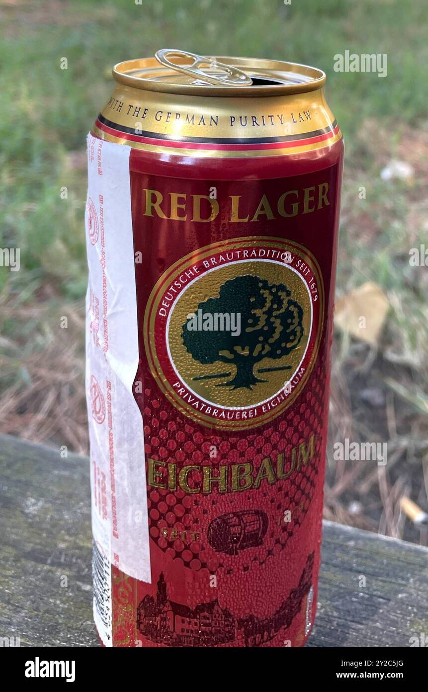 Eichbaum Bier Brauerei, Red Lager aus der Dose. Unweit vom Stadtkern ...