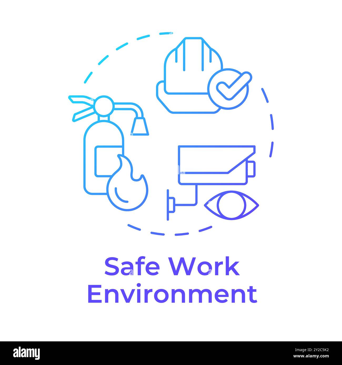 Safe work environment blue gradient concept icon Stock Vector Image ... Safe work environment blue gradient concept icon Stock Vector Image ...