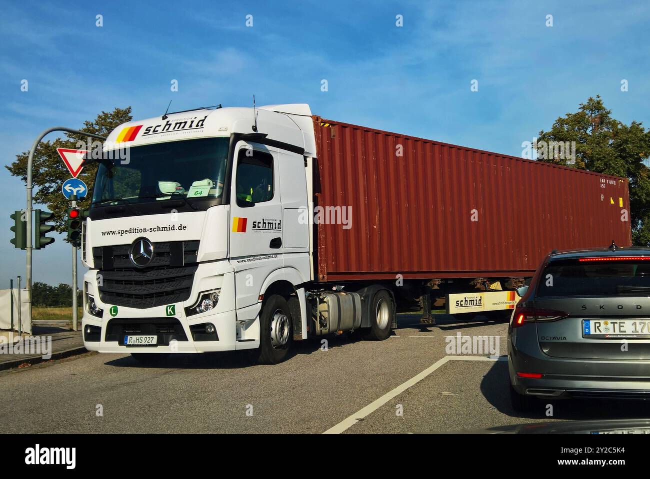 Schmid Logistik, Transporte bzw Container-Spedition, Mercedes Actros ...
