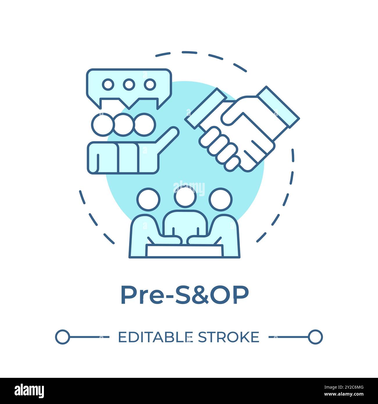 Pre-SOP soft blue concept icon Stock Vector Image & Art - Alamy