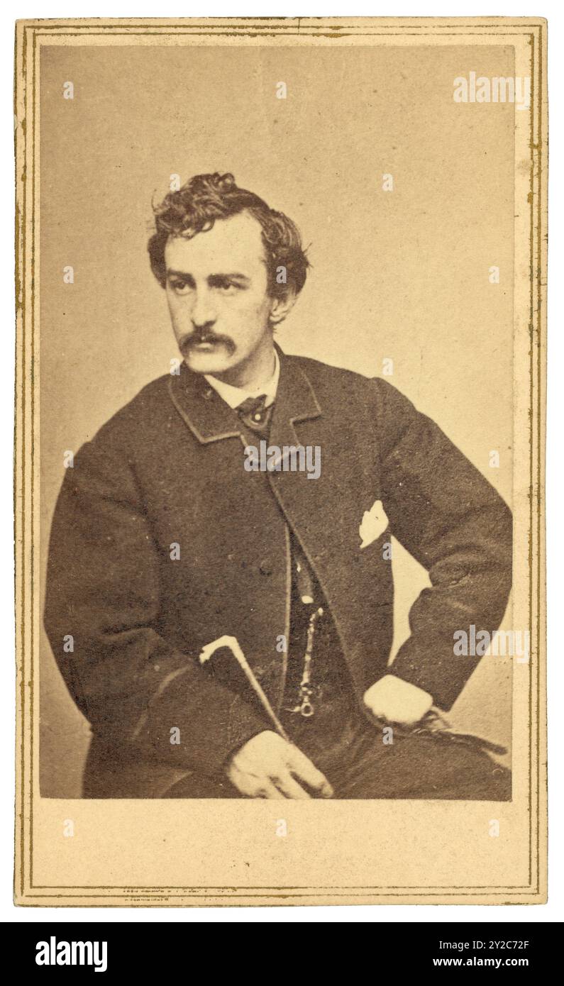 Portrait of John Wilkes Booth, assassin of U.S. President Abraham ...