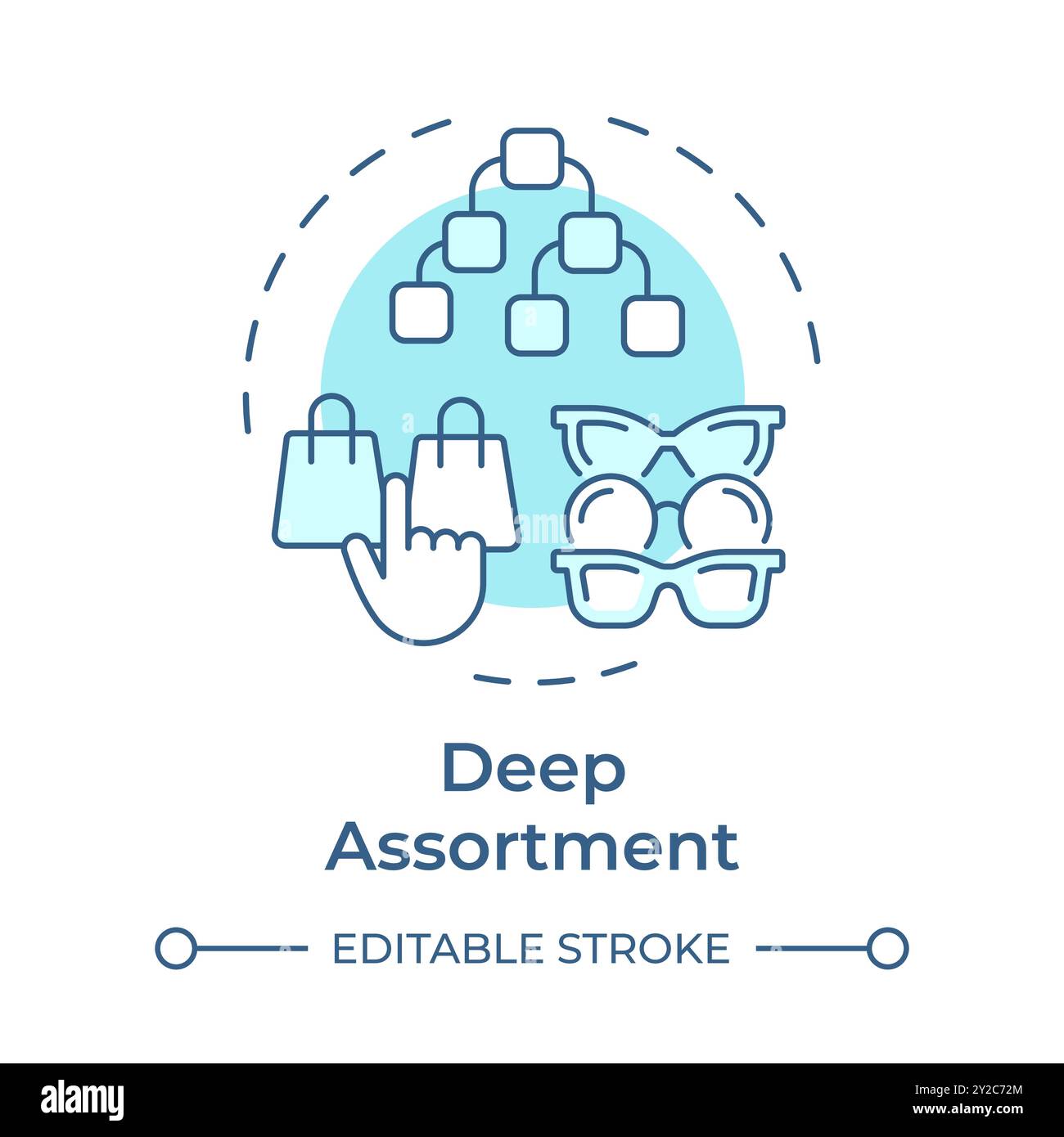 Deep assortment soft blue concept icon Stock Vector Image & Art - Alamy