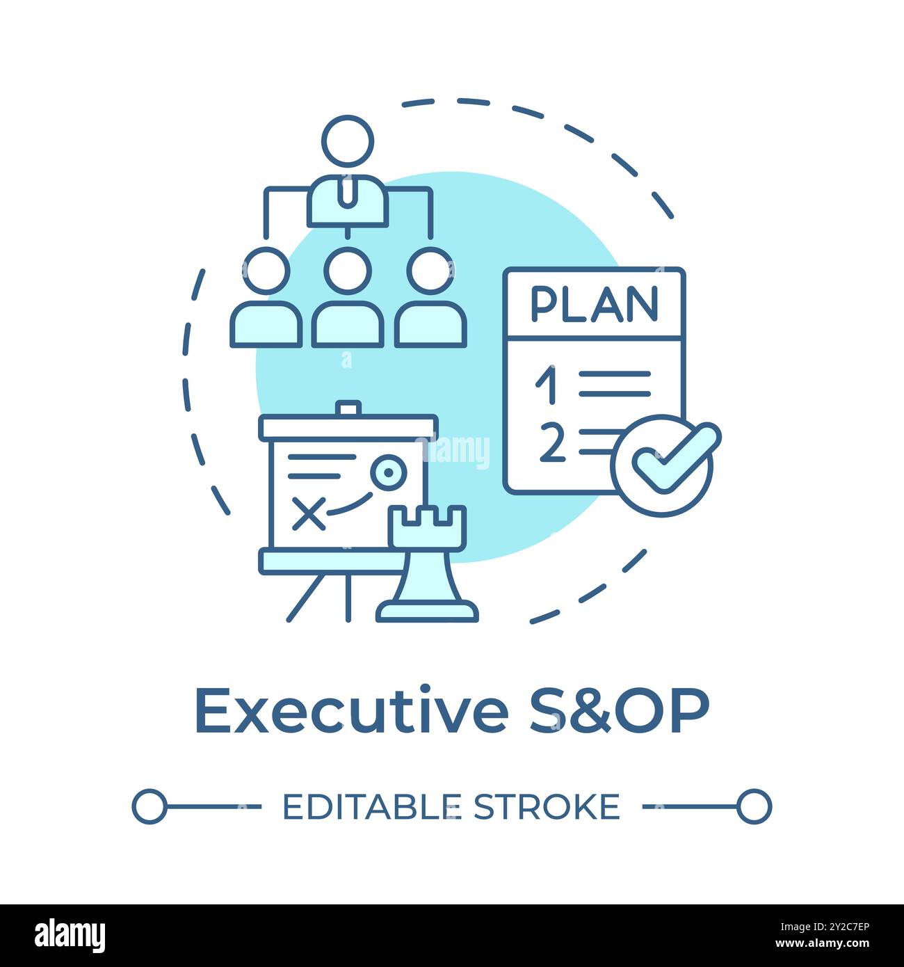 Executive SOP soft blue concept icon Stock Vector Image & Art - Alamy