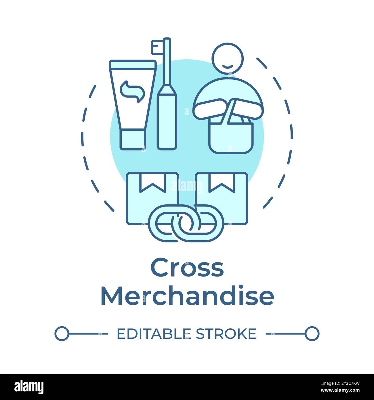 Cross merchandise soft blue concept icon Stock Vector Image & Art - Alamy