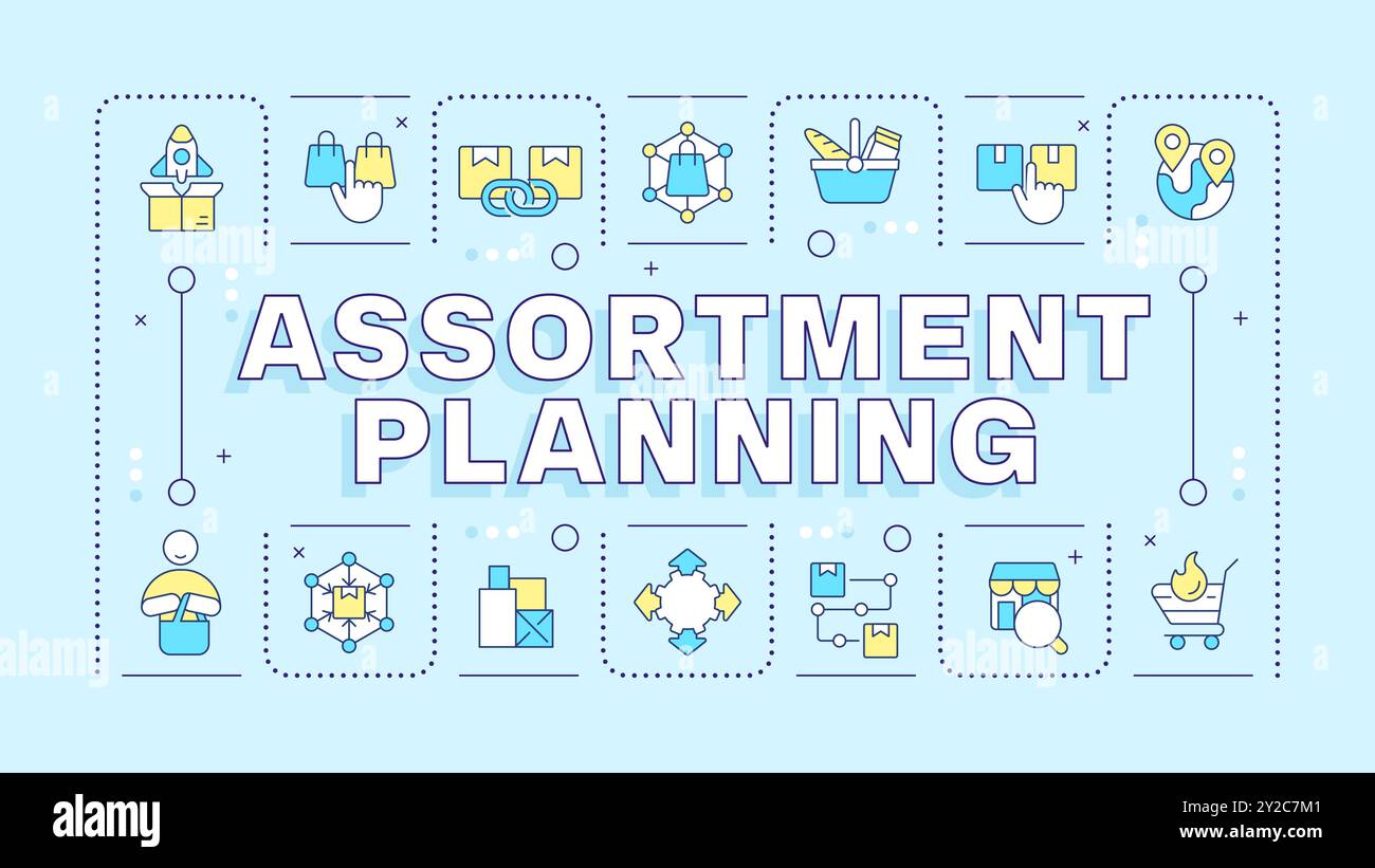 Assortment planning light blue word concept Stock Vector Image & Art ...