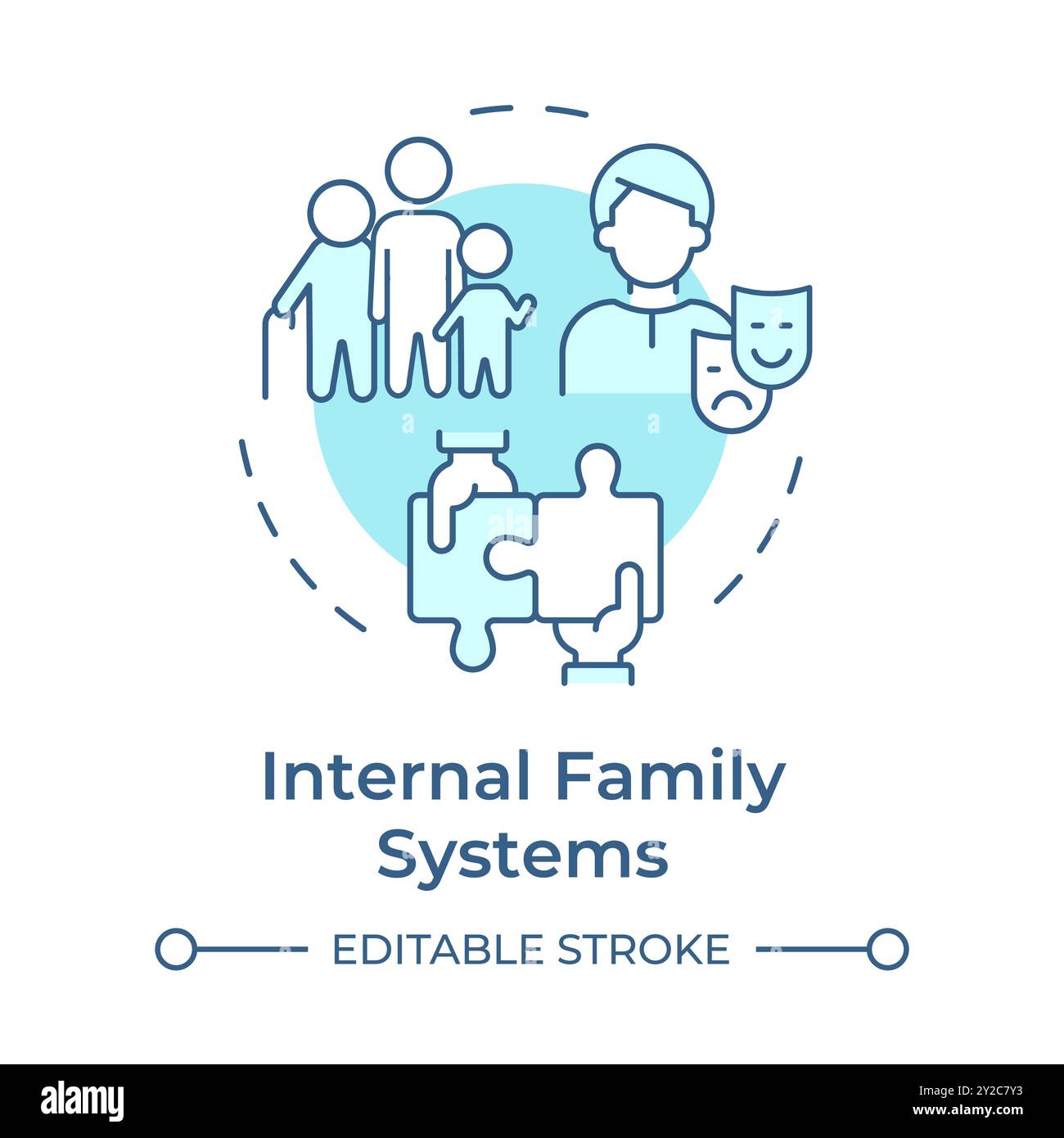Internal family systems soft blue concept icon Stock Vector Image & Art ...