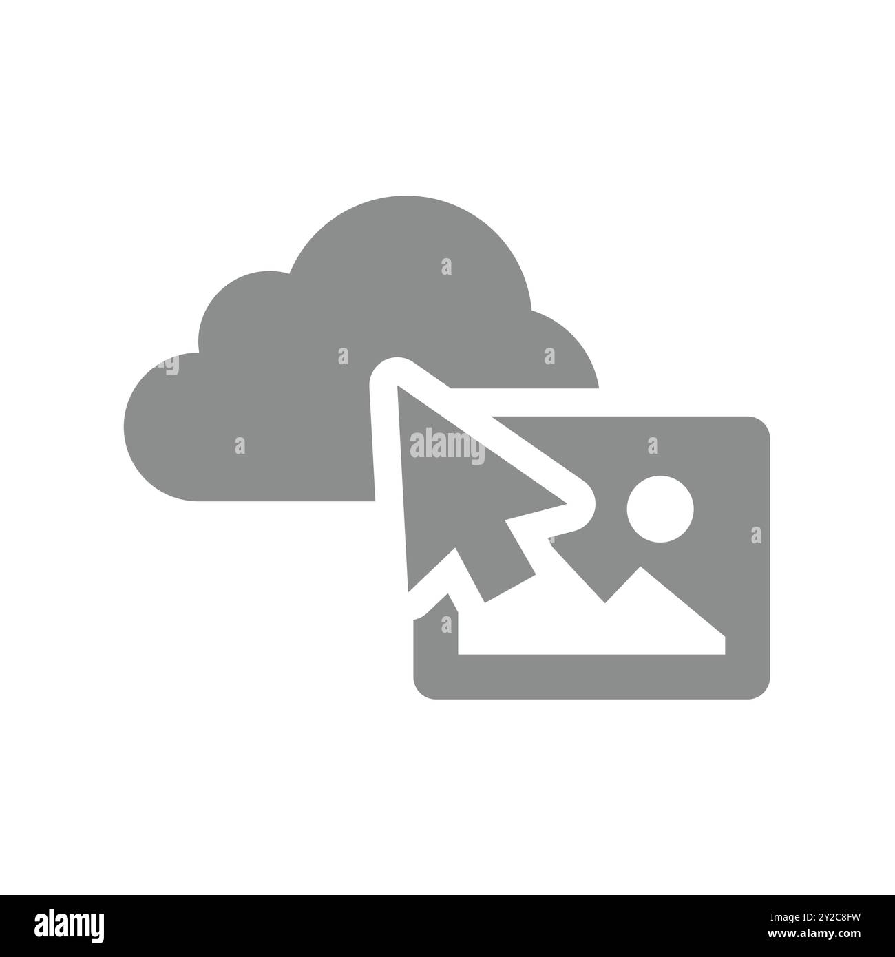 Uploading Image In Cloud Storage Photo Upload Service Vector Icon Stock Vector Image And Art Alamy