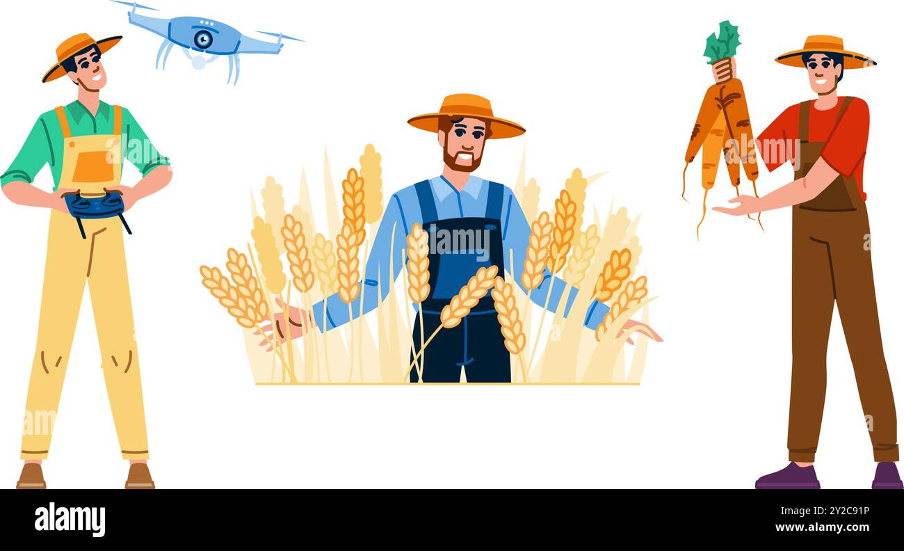 agriculture male farmer vector Stock Vector Image & Art - Alamy