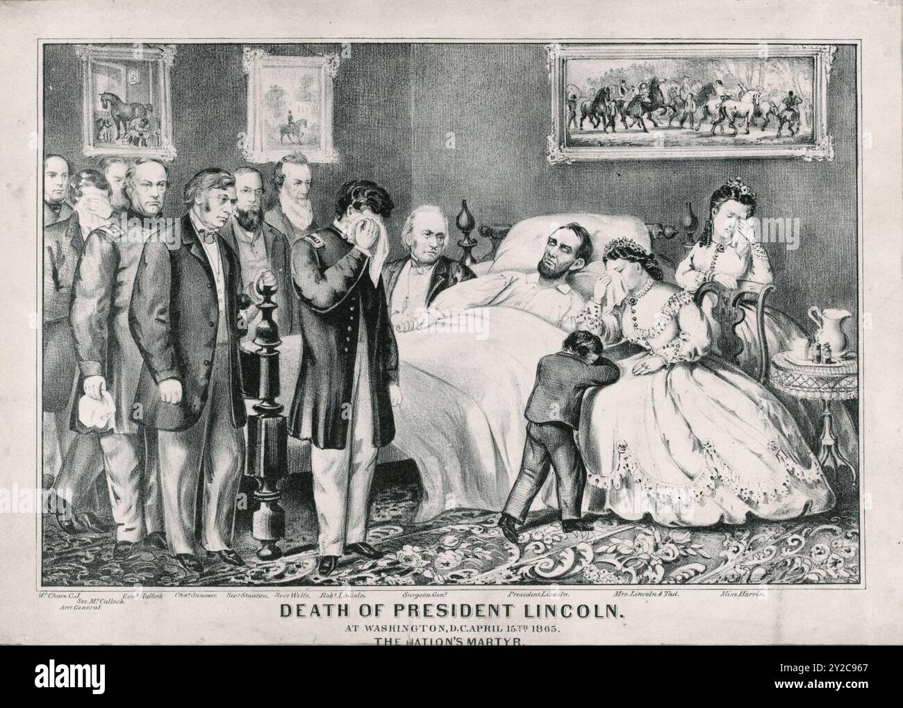 Death of President Lincoln. At Washington, D.C. April 15, 1865 - Print ...