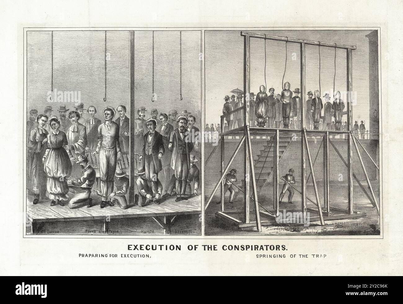 Execution of the Lincoln conspirators - preparing for execution ...