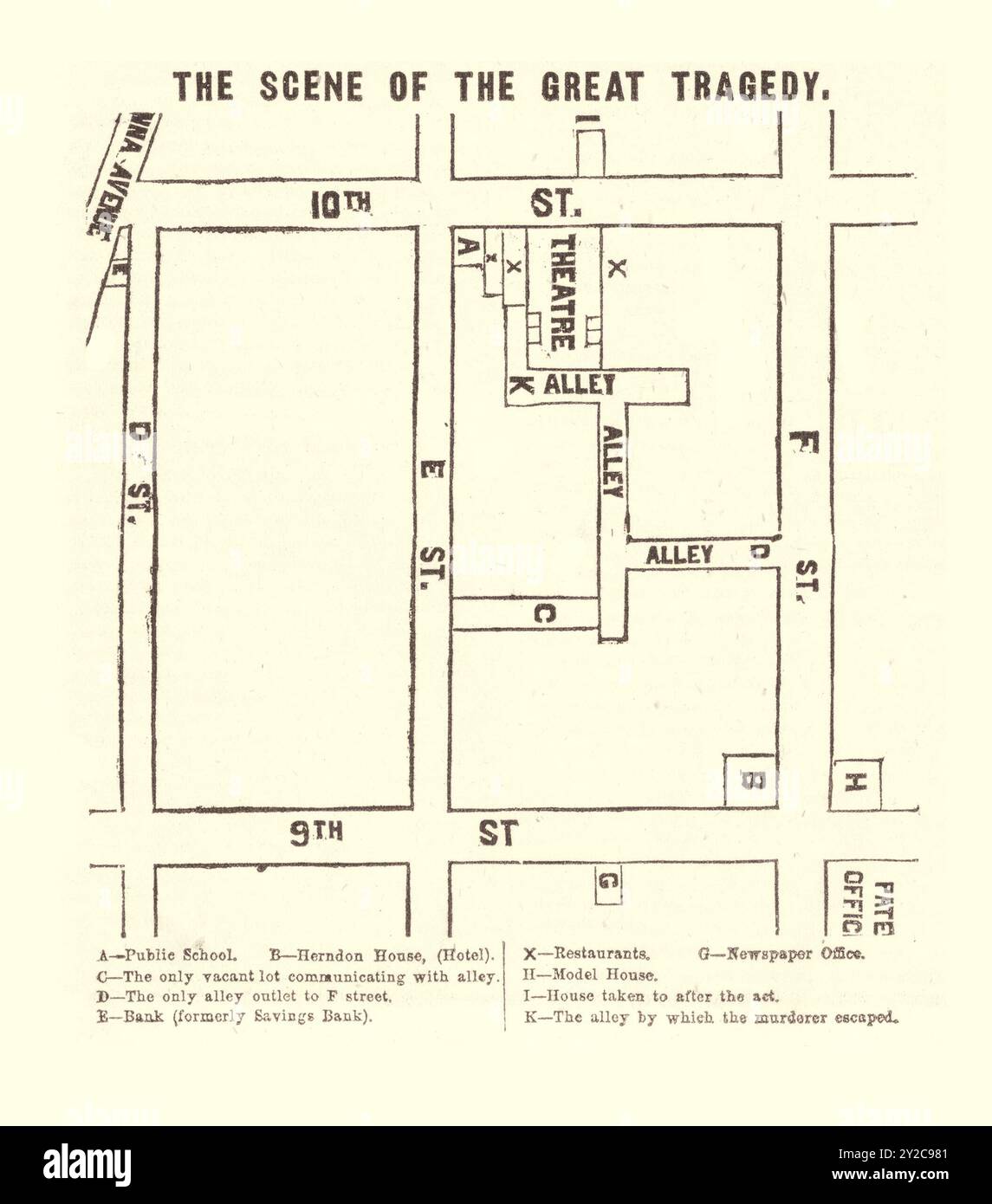 The Scene of The Great Tragedy - map of the area surrounding Ford ...