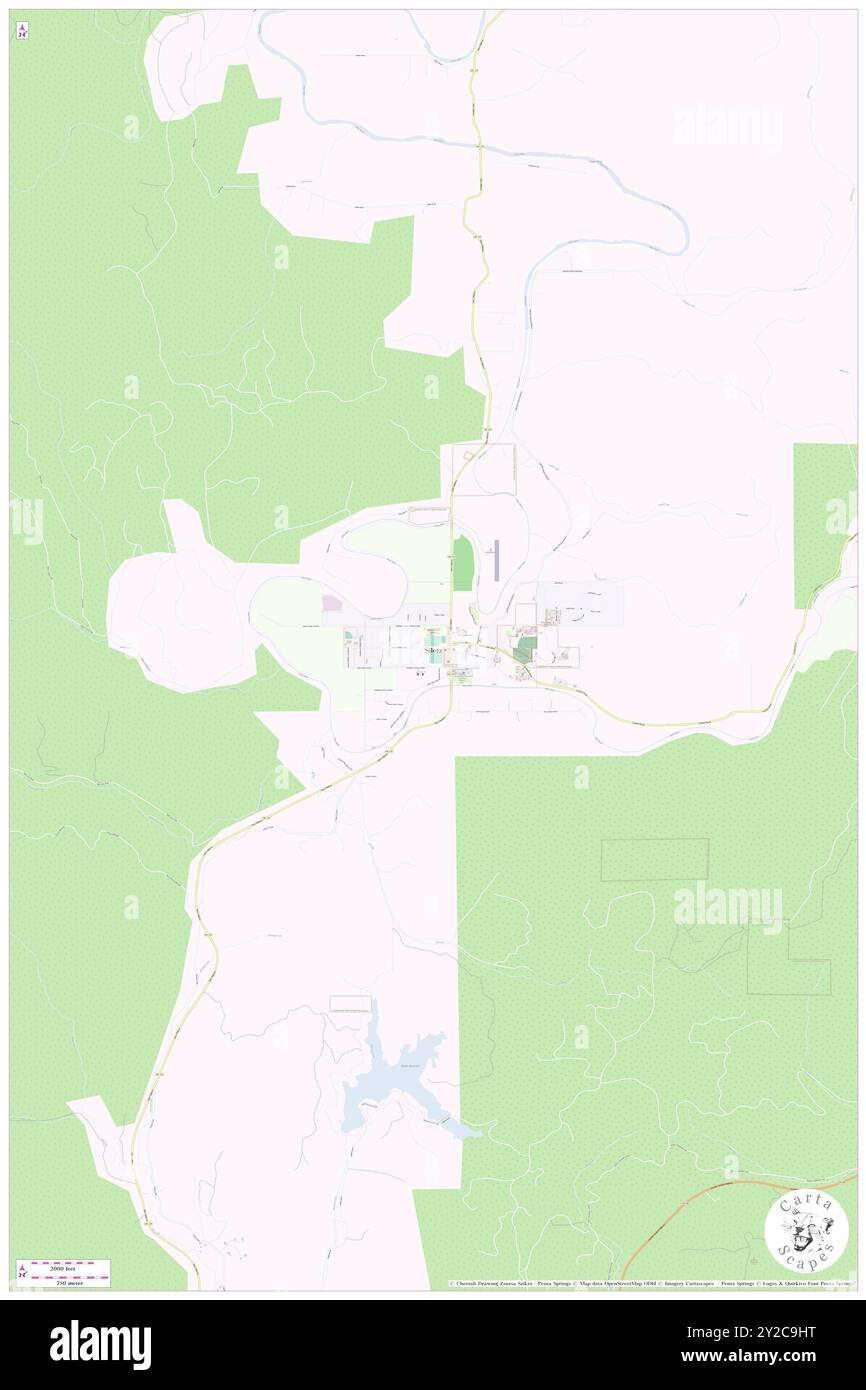 Siletz map hi-res stock photography and images - Alamy