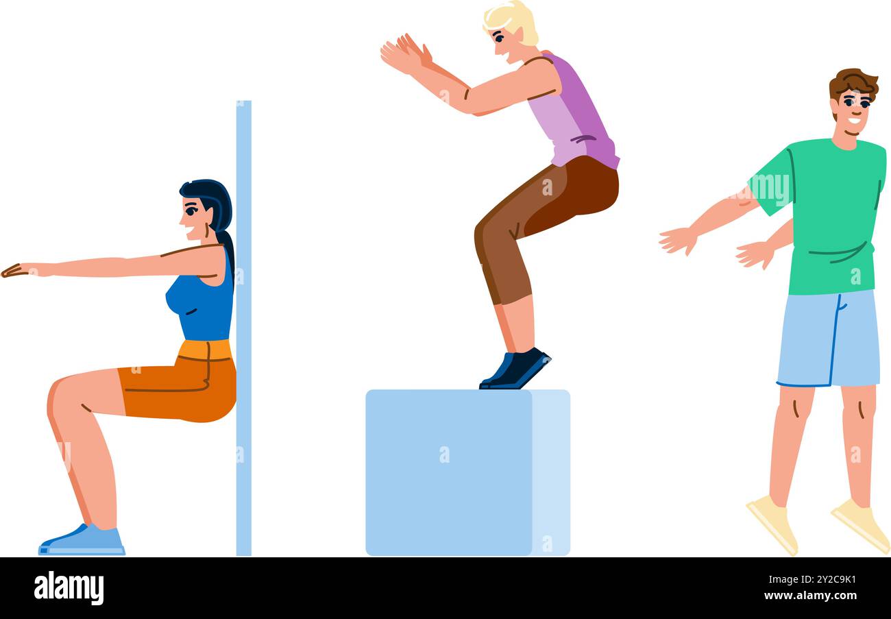 calf fitness exercises leg vector Stock Vector Image & Art - Alamy