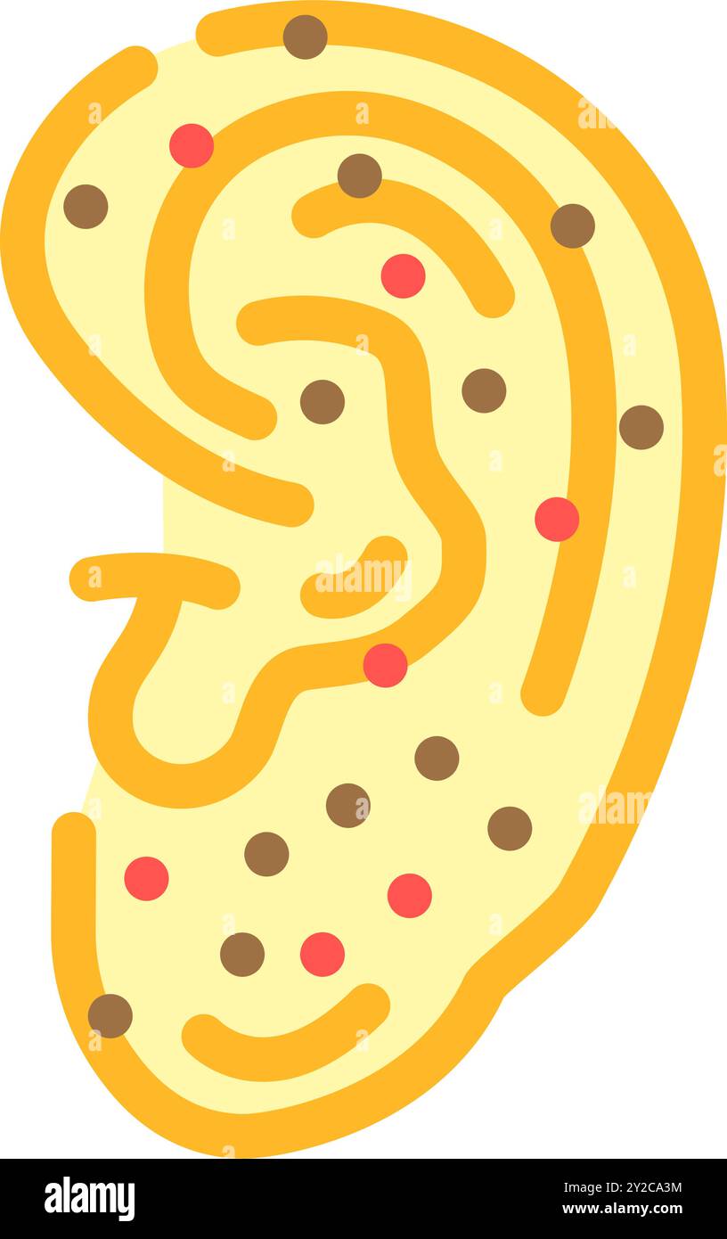 ear points acupuncture color icon vector illustration Stock Vector ...