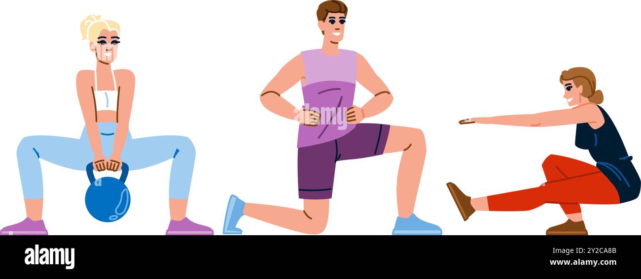 ups fitness exercises leg vector Stock Vector Image & Art - Alamy