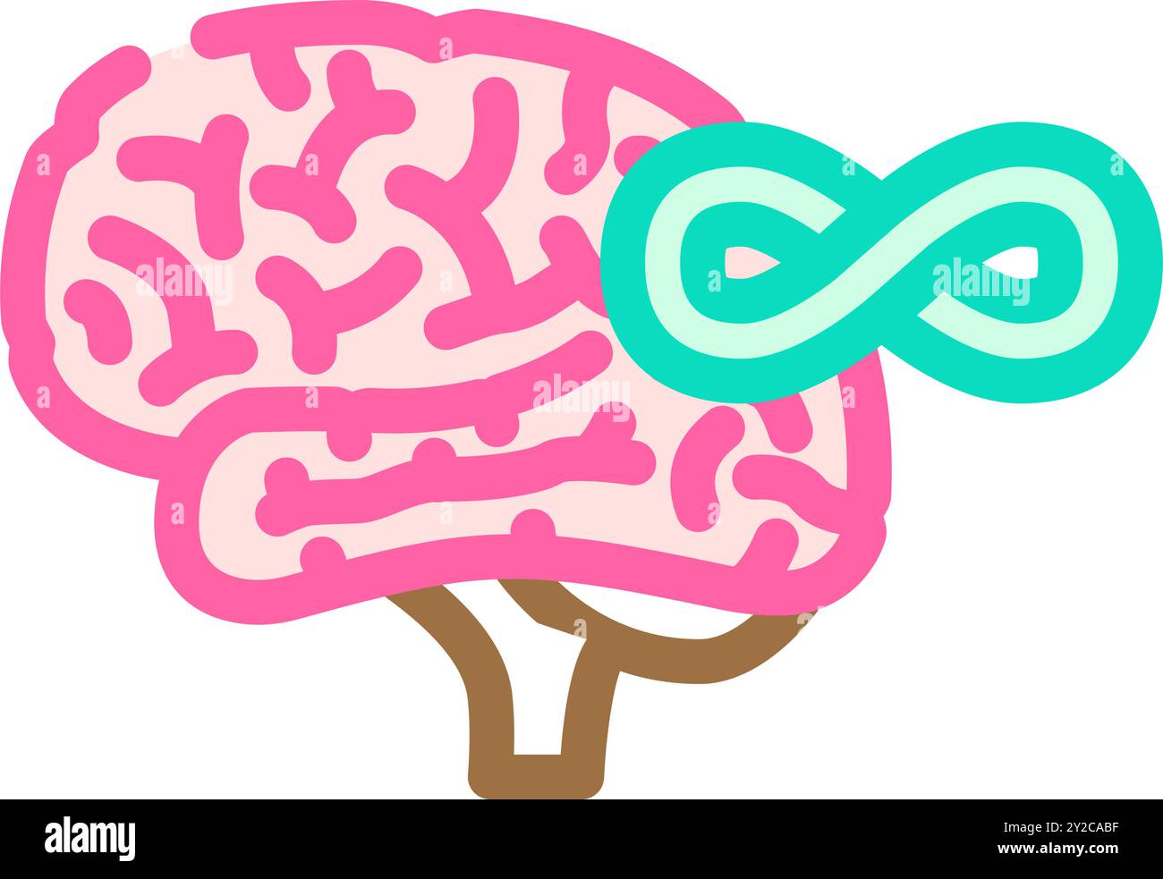 Infinity Brainstorm Color Icon Vector Illustration Stock Vector Image