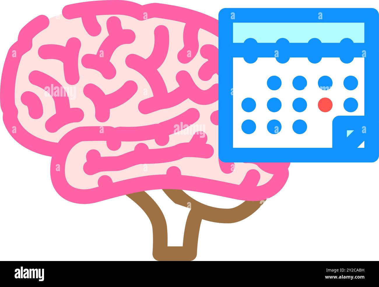calendar brainstorm color icon vector illustration Stock Vector Image ...
