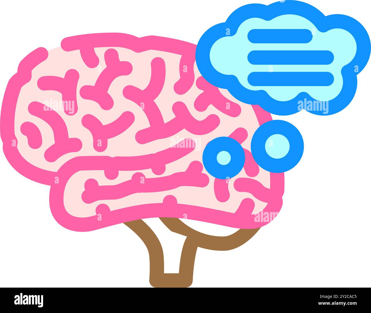 thought bubble brainstorm color icon vector illustration Stock Vector ...