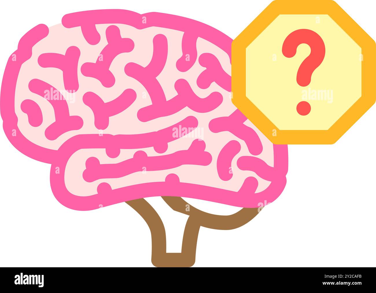 question mark brainstorm color icon vector illustration Stock Vector ...