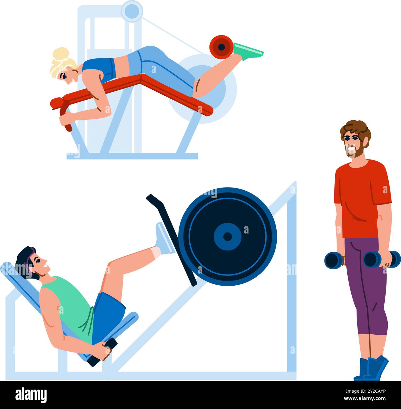 ups fitness exercises leg vector Stock Vector Image & Art - Alamy