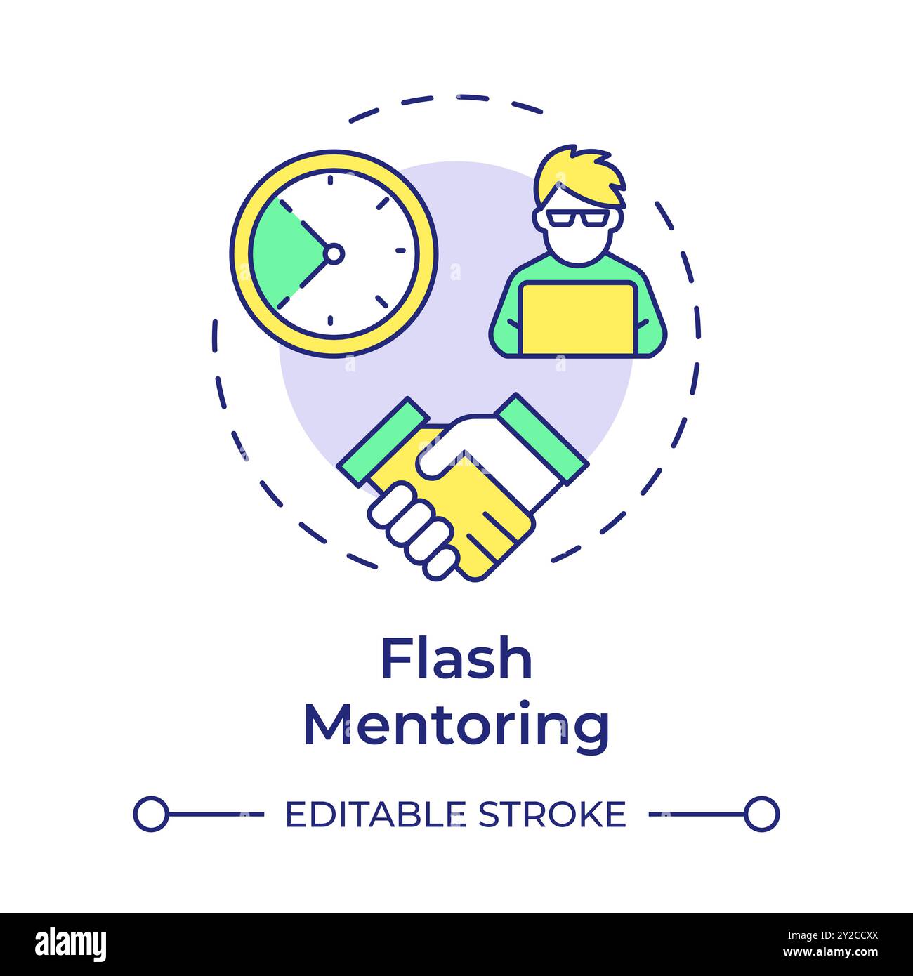 Flash mentoring multi color concept icon Stock Vector Image & Art - Alamy