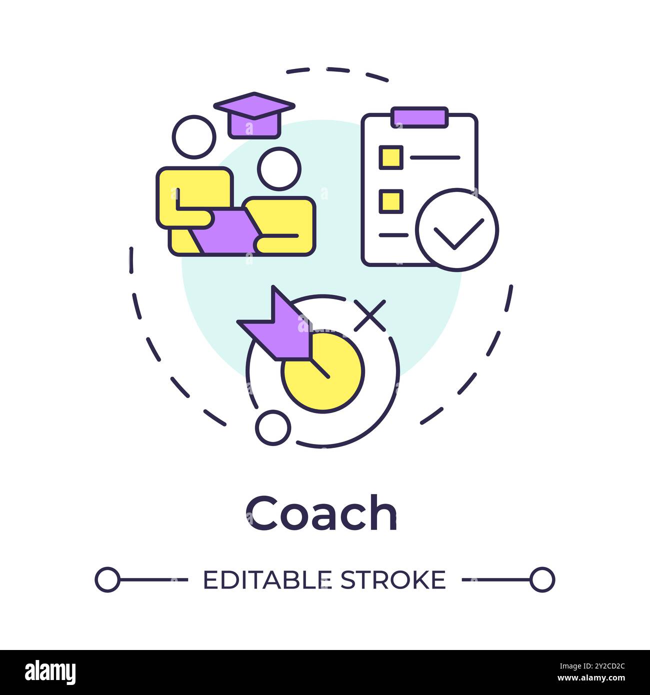 Coach multi color concept icon Stock Vector Image & Art - Alamy