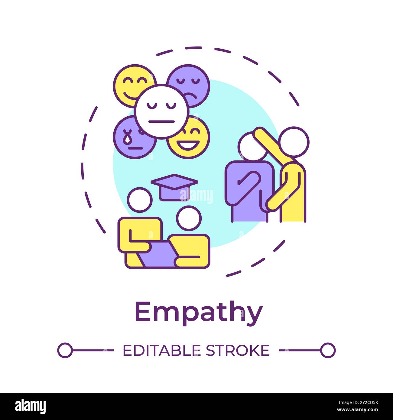 Empathy multi color concept icon Stock Vector Image & Art - Alamy