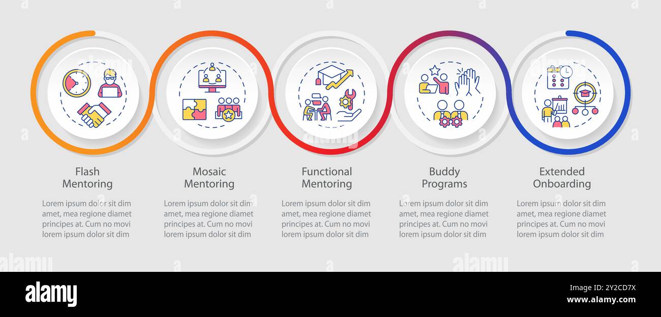 Types of mentor support loop infographic template Stock Vector Image ...