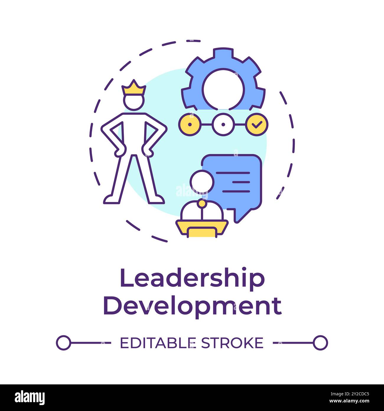 Leadership development multi color concept icon Stock Vector Image ...