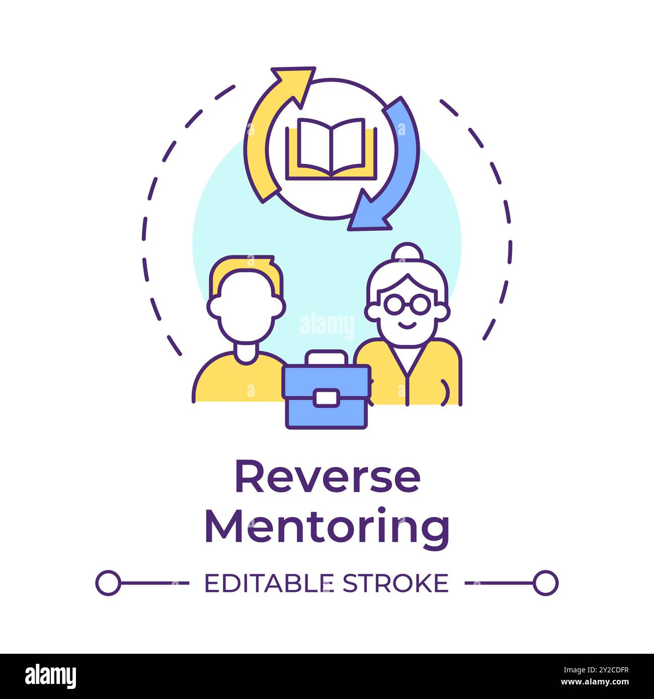 Reverse mentoring multi color concept icon Stock Vector Image & Art - Alamy Reverse mentoring multi color concept icon Stock Vector Image & Art - Alamy