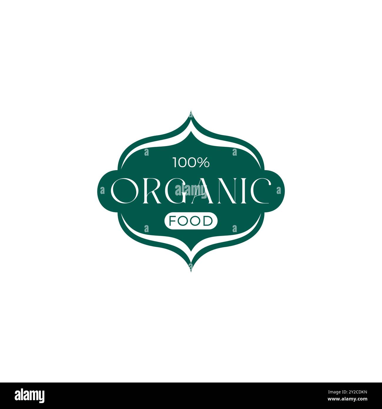 100 percent fresh organic food logo design Stock Vector Image & Art - Alamy