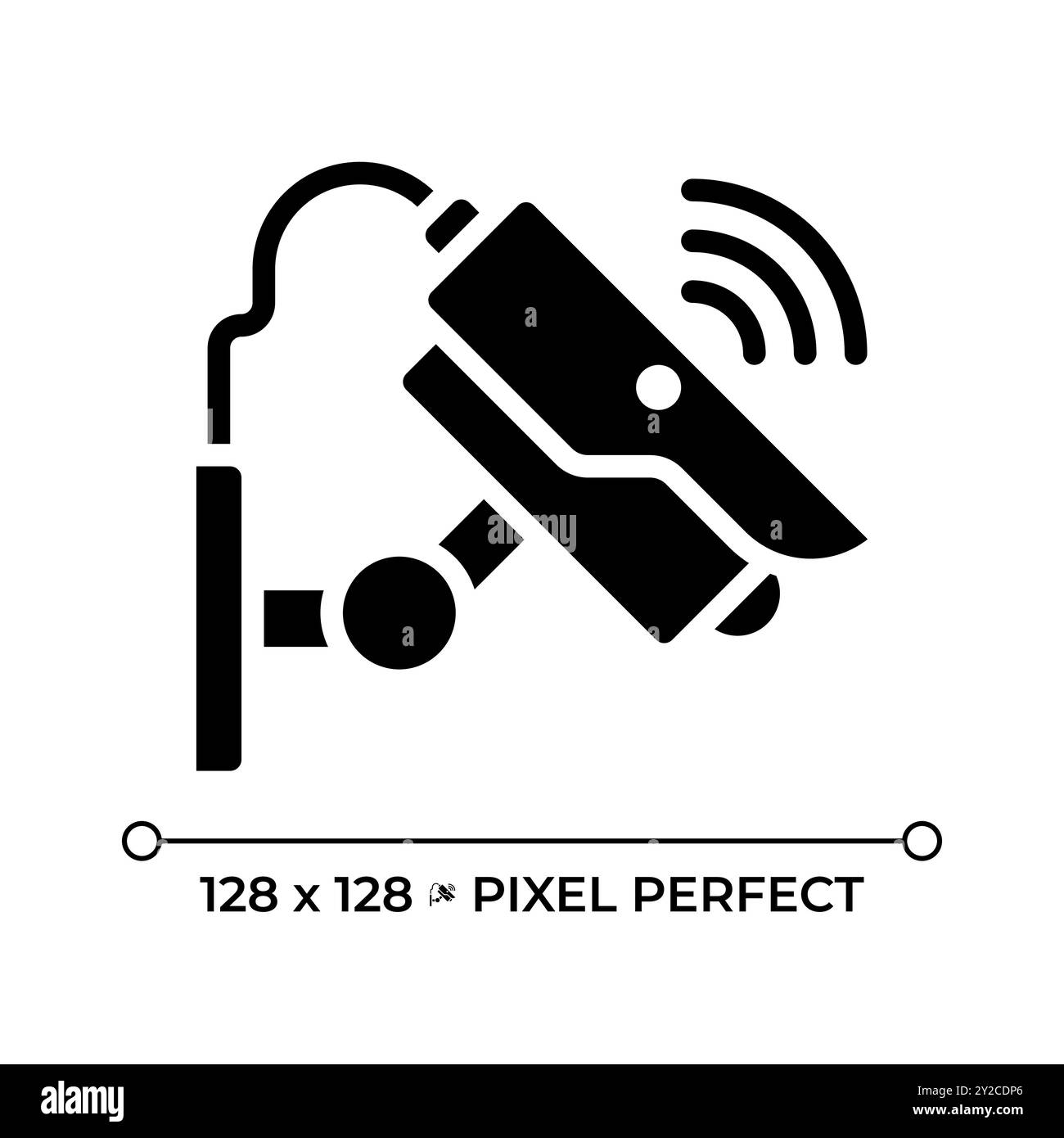 Smart security pixel perfect black glyph icon Stock Vector Image & Art ...
