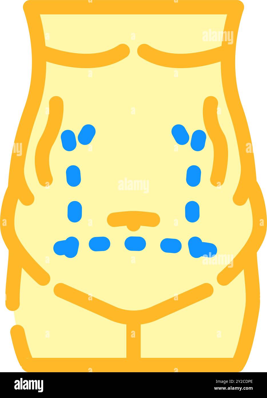 tummy tuck surgery color icon vector illustration Stock Vector Image ...