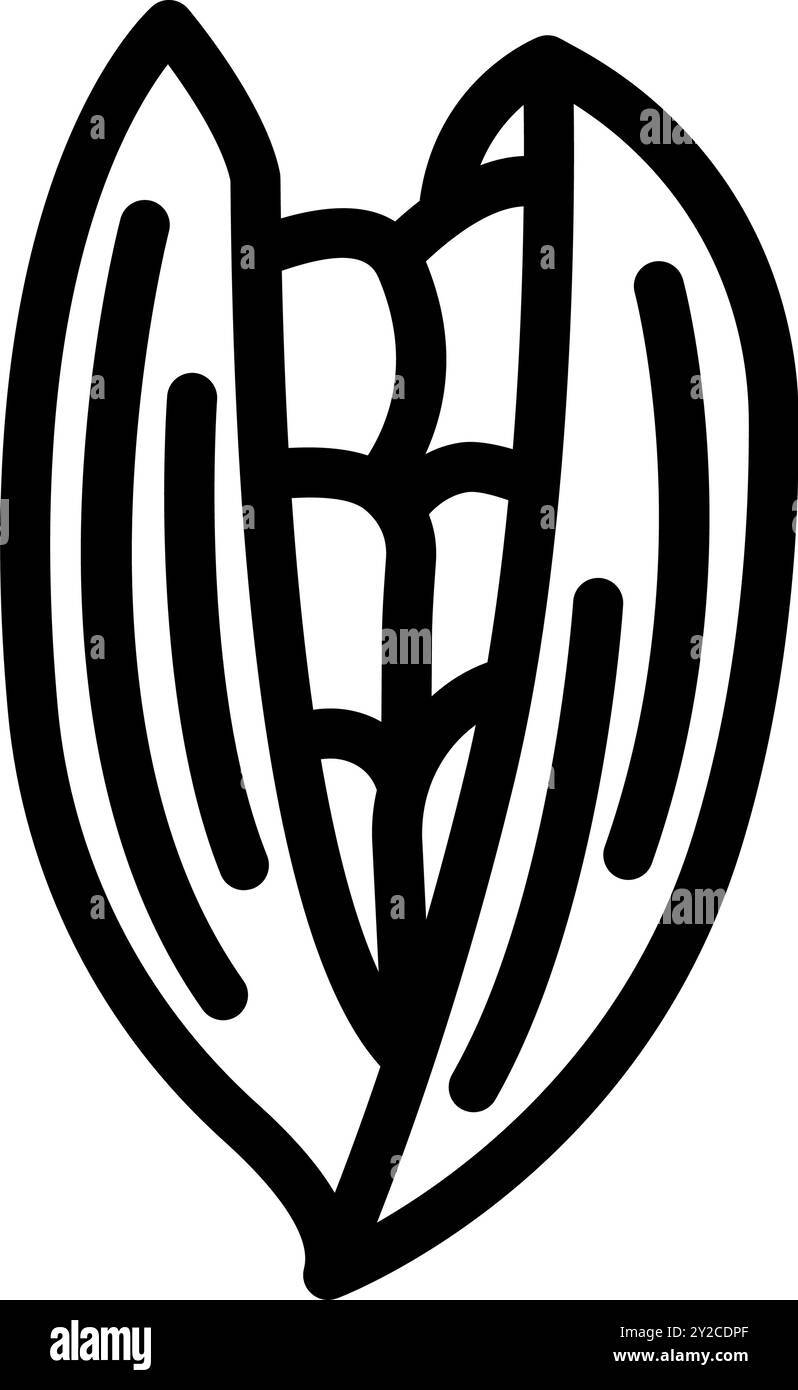 cardamom pods ayurvedic herb line icon vector illustration Stock Vector ...