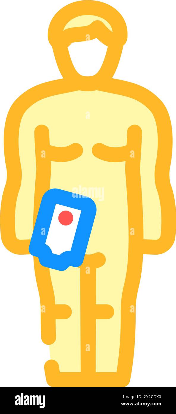 ileostomy surgery color icon vector illustration Stock Vector Image ...