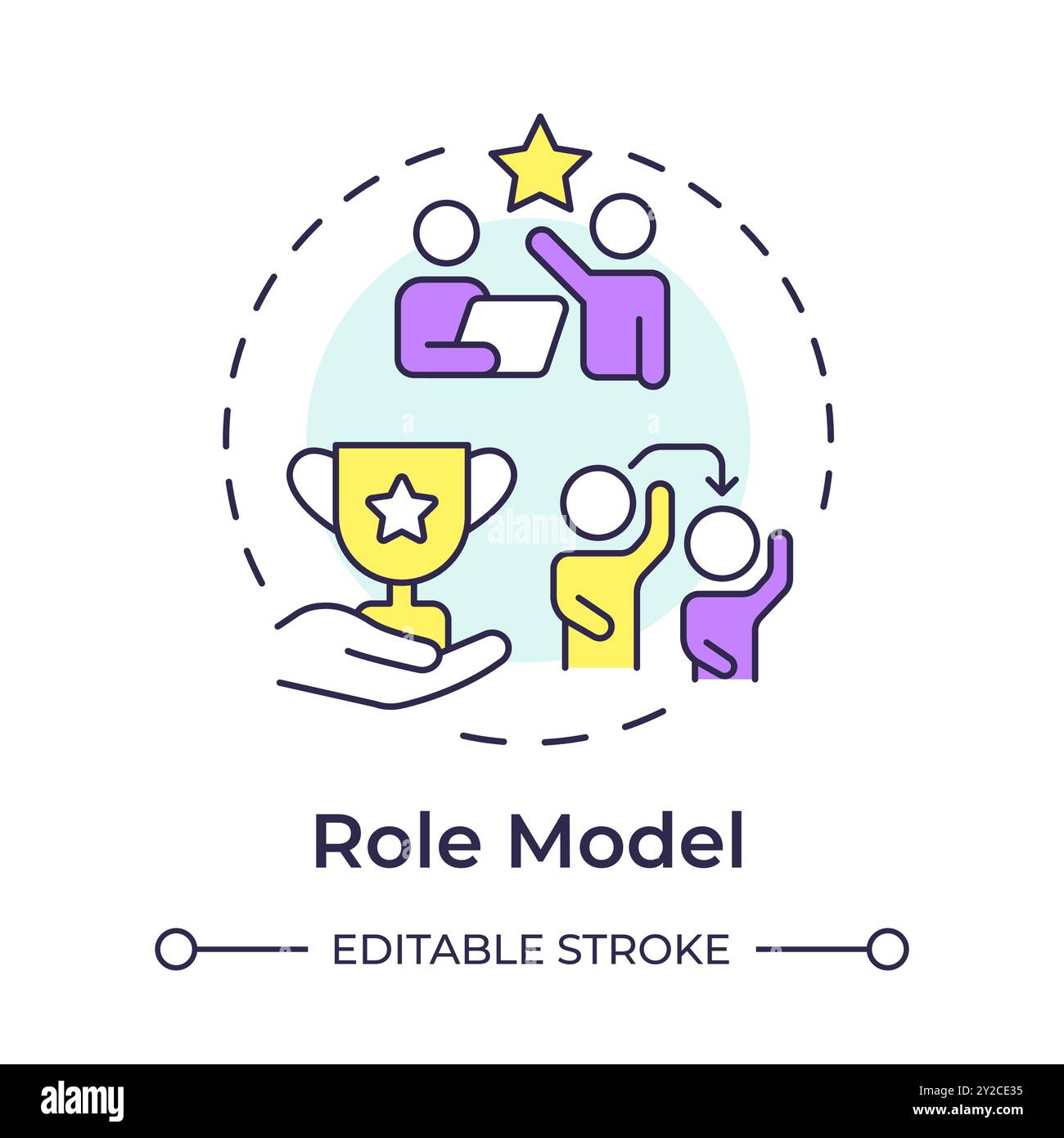 Role model multi color concept icon Stock Vector Image & Art - Alamy