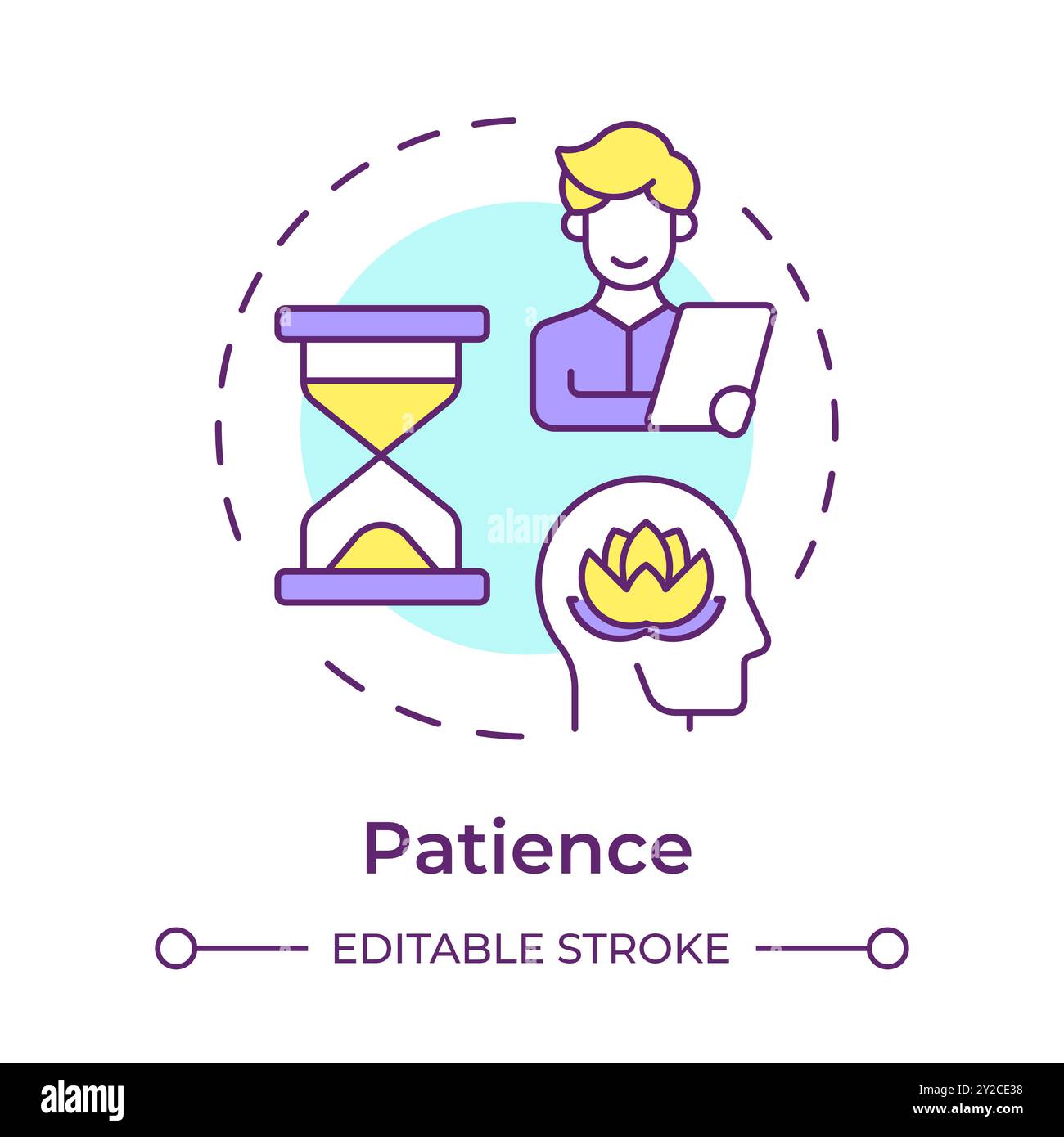 Patience multi color concept icon Stock Vector Image & Art - Alamy