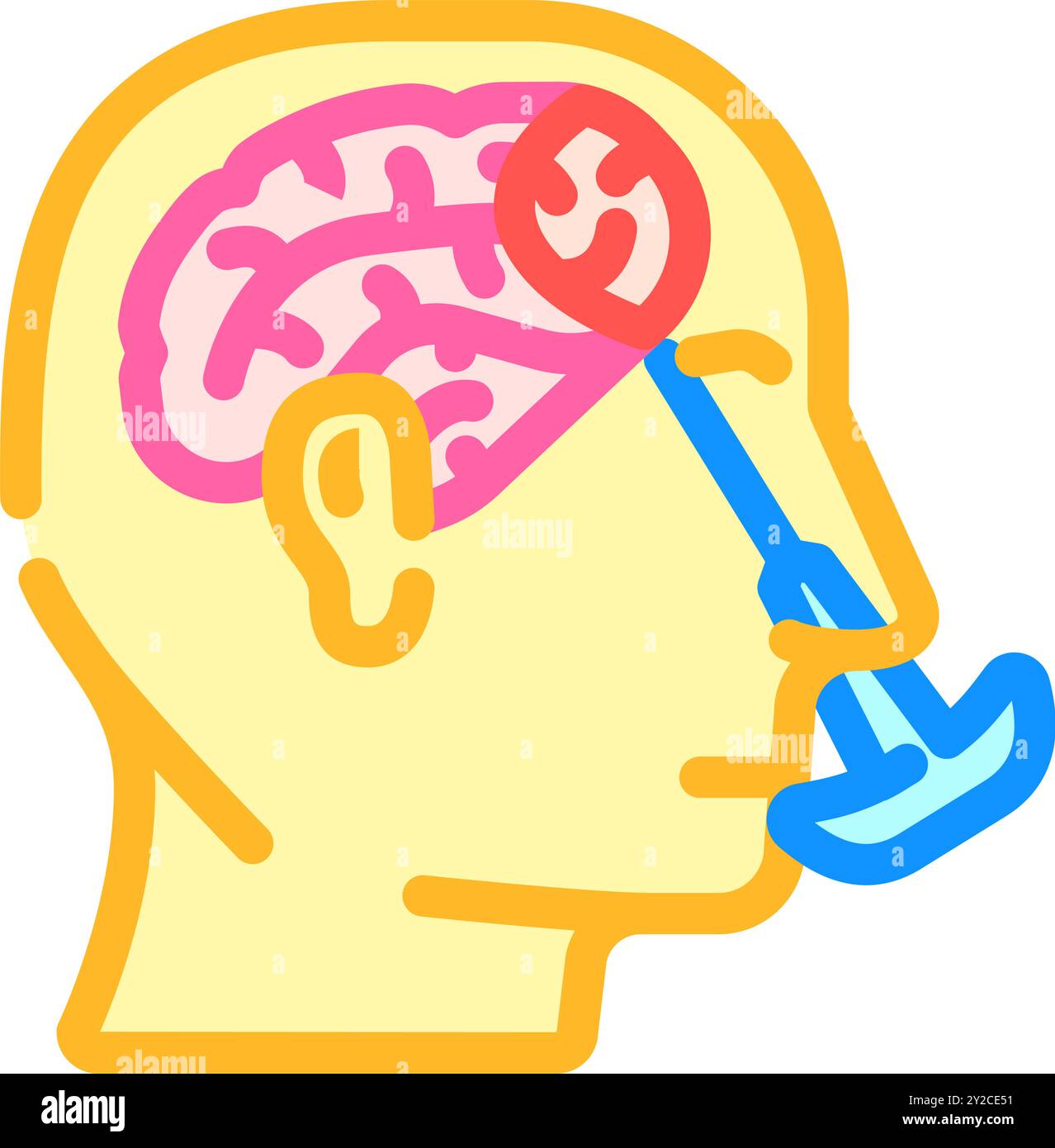 lobotomy surgery color icon vector illustration Stock Vector Image ...